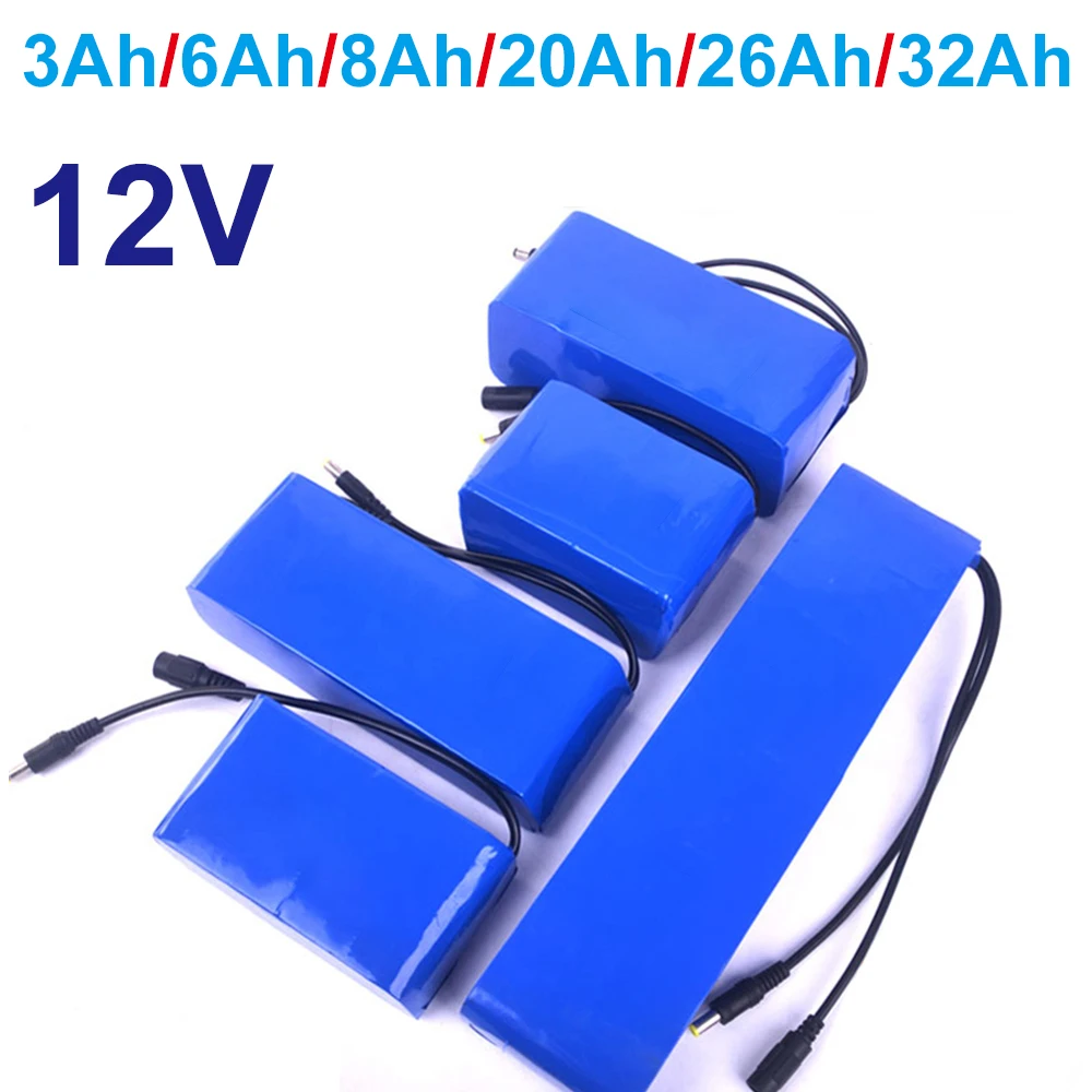 3S1-10P 12V battery 3/6/8/20/26/32Ah 8000mah 18650 Li-ion Rechargeable batteries with BMS ...