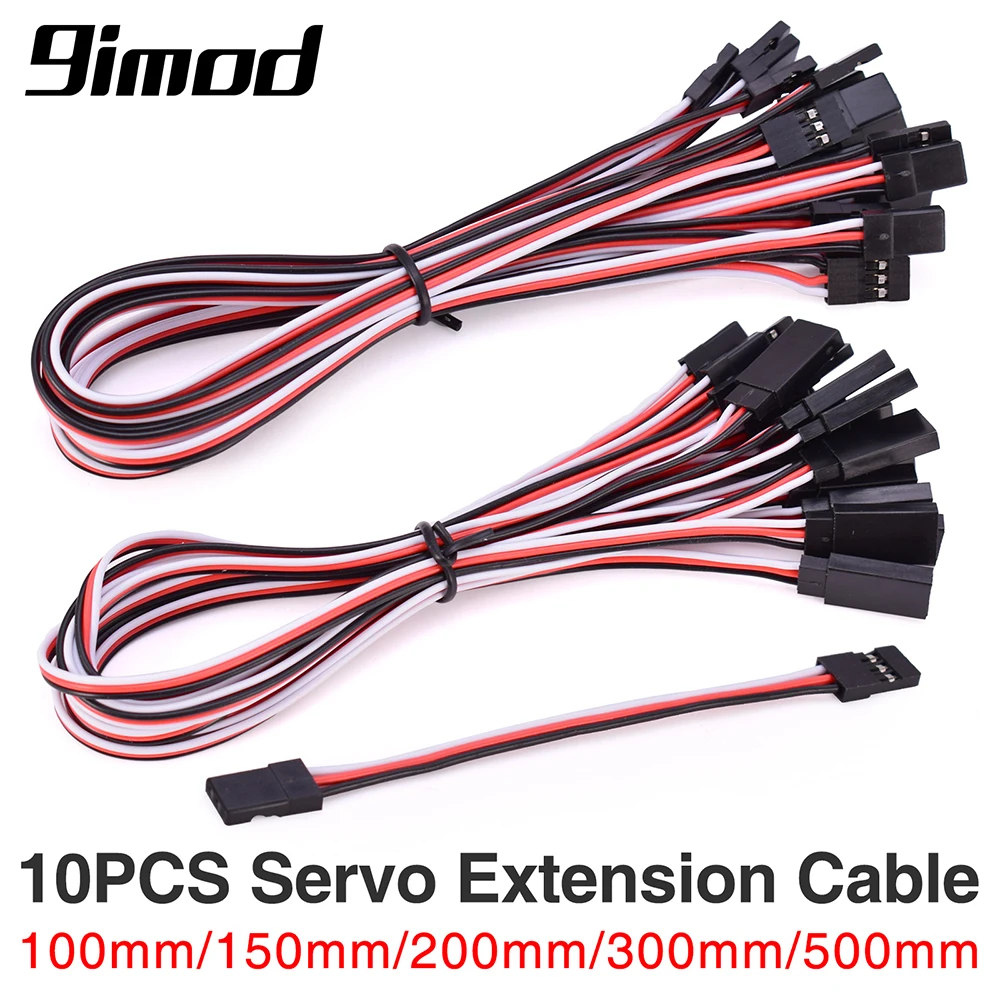 RC-Cable-10Pcs-100mm-150mm-200mm-300mm-500mm-Servo-Extension-Cable-For ...