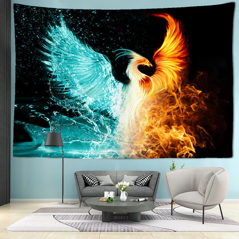 Fire And Water Phoenix Wallpaper