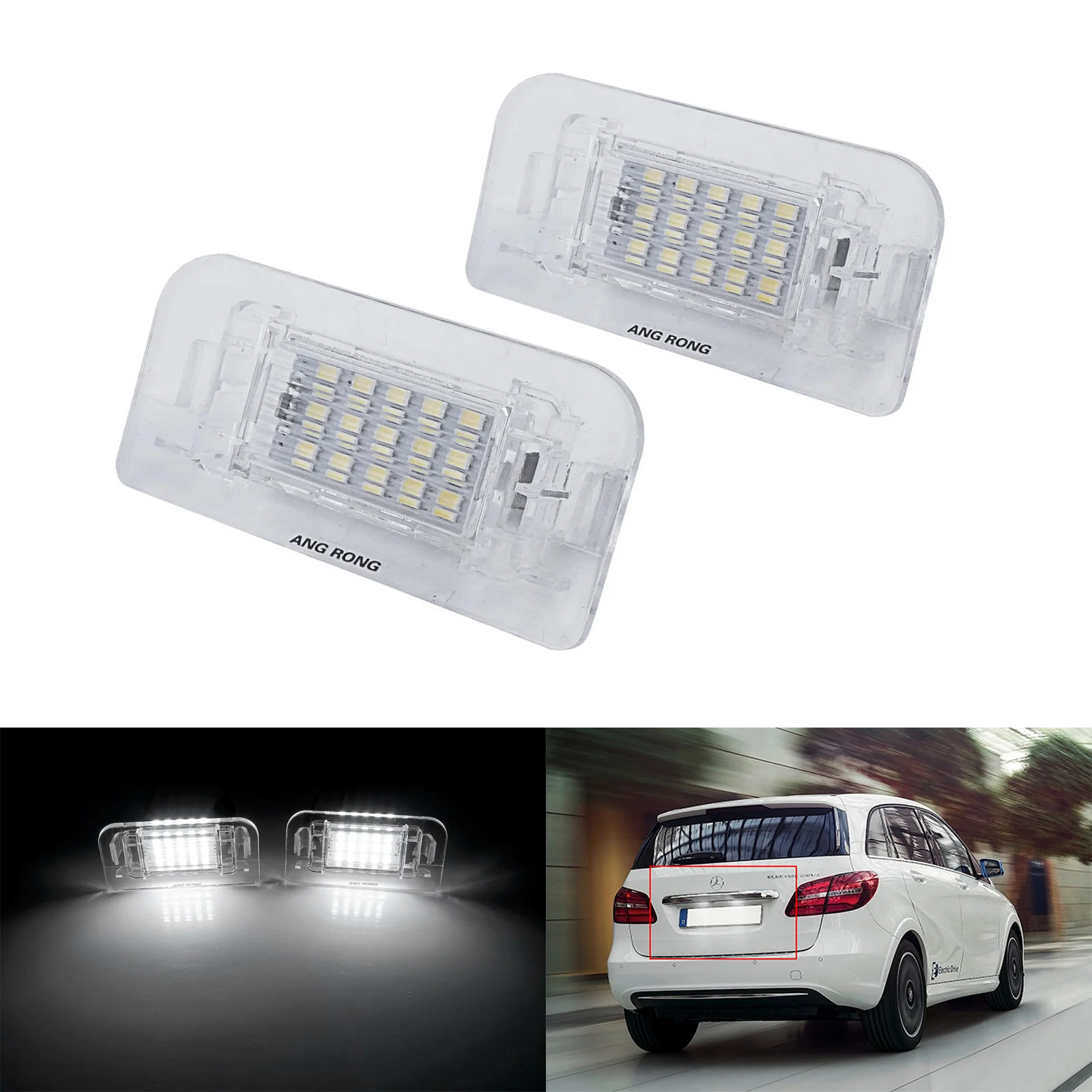 2x 15SMD LED License Number Plate Light For Mercedes Benz B-Class W242 ...