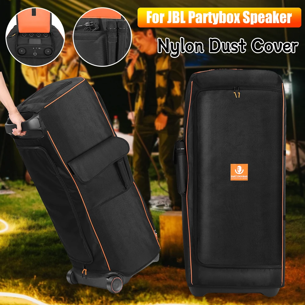 Dust Case Nylon Fabric Protective Dust Cover with Side Storage Pocket ...