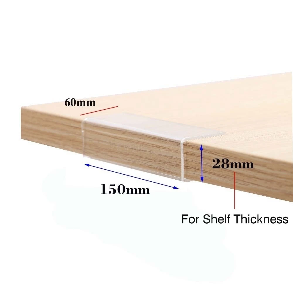 Shelf-Talker-Acrylic-Label-Holder-Frame-Sign-Clip-On-Wood-Board-Paper ...