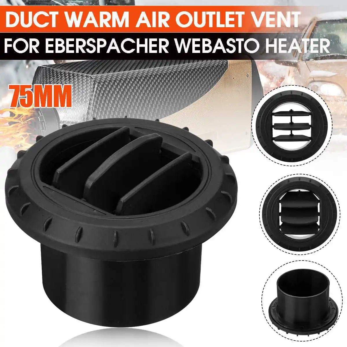 60mm-75mm-Rotatable-Ducting-Duct-Warm-Air-Vent-Outlet-For-Eberspacher ...