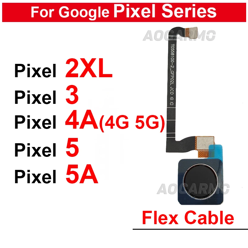 Fingerprint Sensor Home Buttons Flex Cable For Google Pixel 2 XL 2XL 3 ...