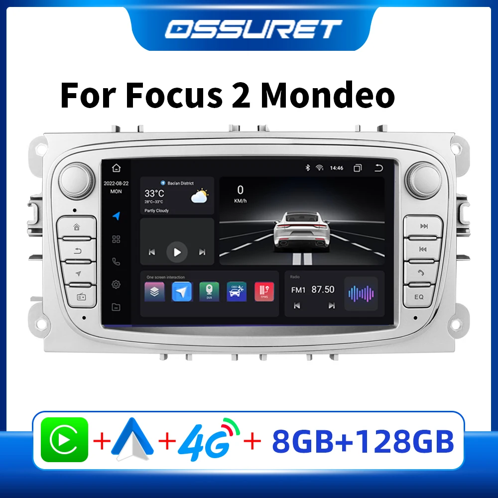 7" Android Car Radio For Ford Focus Mondeo 9 S-max C Max Galaxy Transit ...