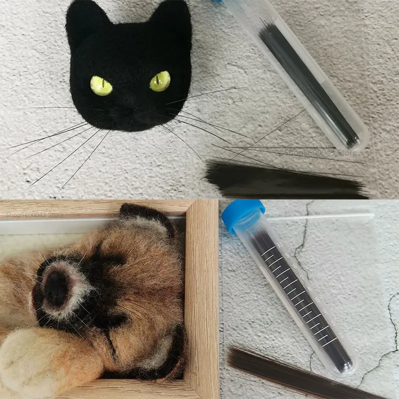 Tournevis,Simulation de chat,barbe d'animal,laine,feutre,accessoires de bricolage,barbe ...