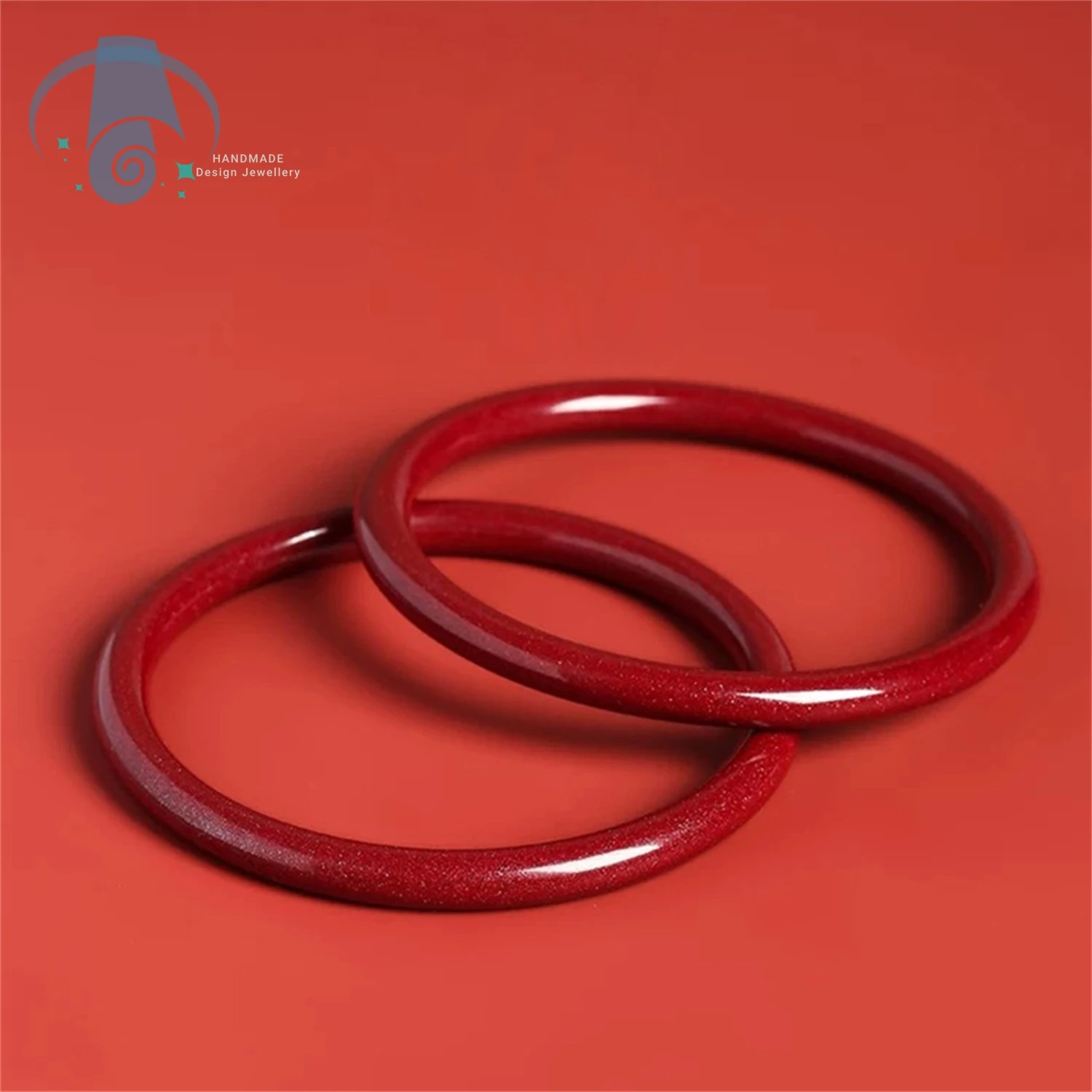 Natural Purple Cinnabar Smooth Round Bangle Bracelet Heart Sutra ...