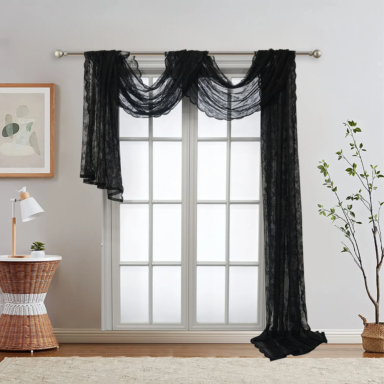 Extra long scarf valance store