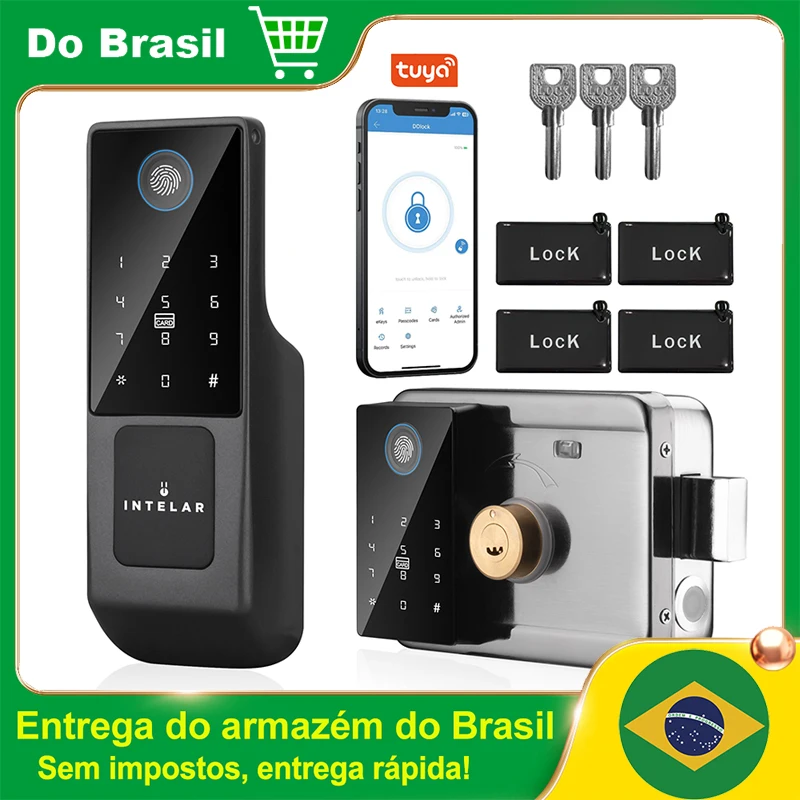 Intelar-Fechadura-prova-d-gua-Tuya-Smart-Lock-Wifi-com-impress-o ...