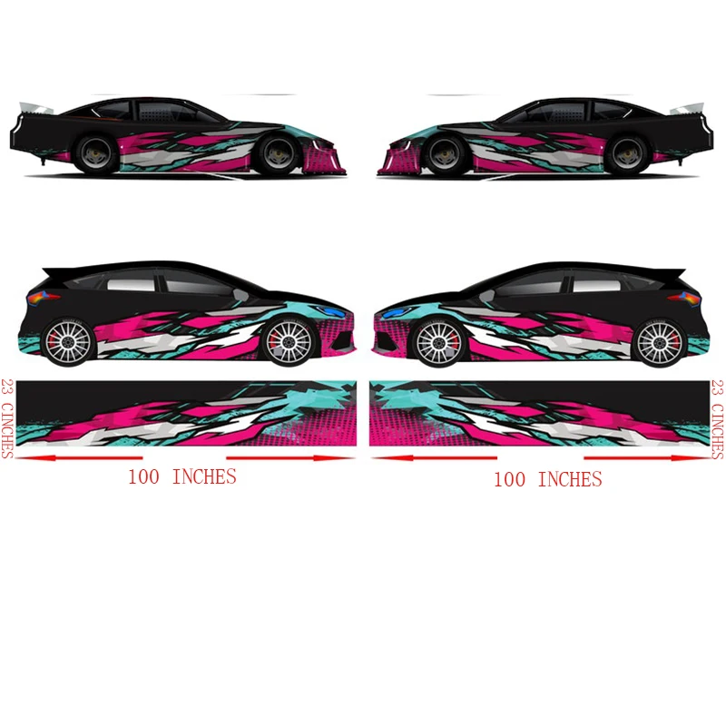 63-Cotton-Candy-Race-car-Side-wrap-Laminated-Print-Modified-Late-Model ...