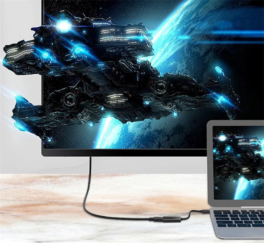 Переходник с Type C на HDMI-совместимый с USB C на MI видеокабель Type ...