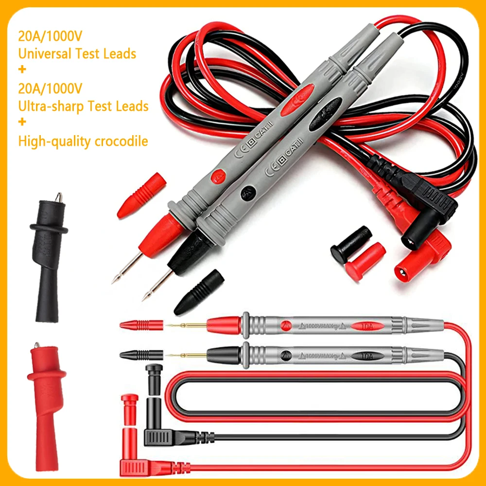 Digital-Multimeter-Probe-Test-Lead-Kits-10A-20A-1000V-Universal-Ultra ...