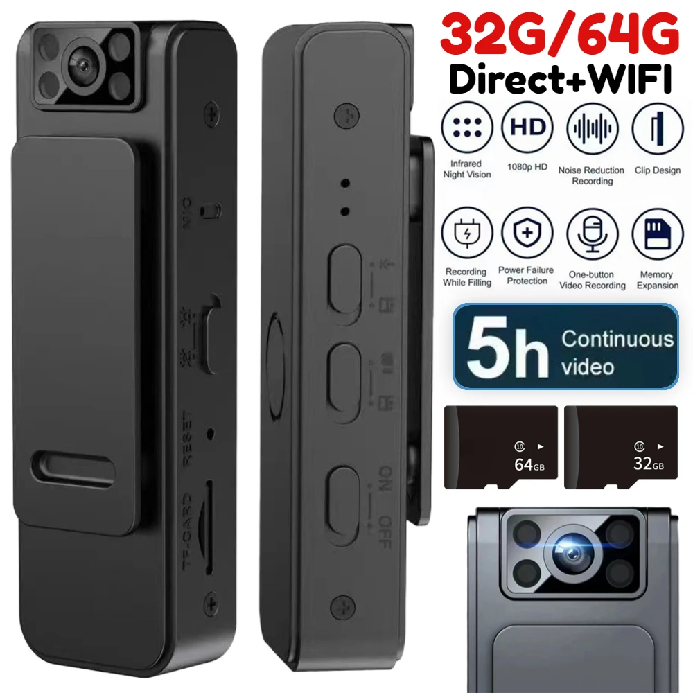 HD-1080P-Digital-Cameras-WiFi-Mini-Camera-Portable-Police-Body-Camera ...