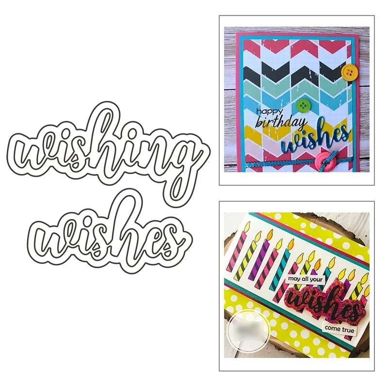 2022-New-English-Words-Wishing-Wishes-Metal-Cutting-Dies-For-DIY-Craft ...