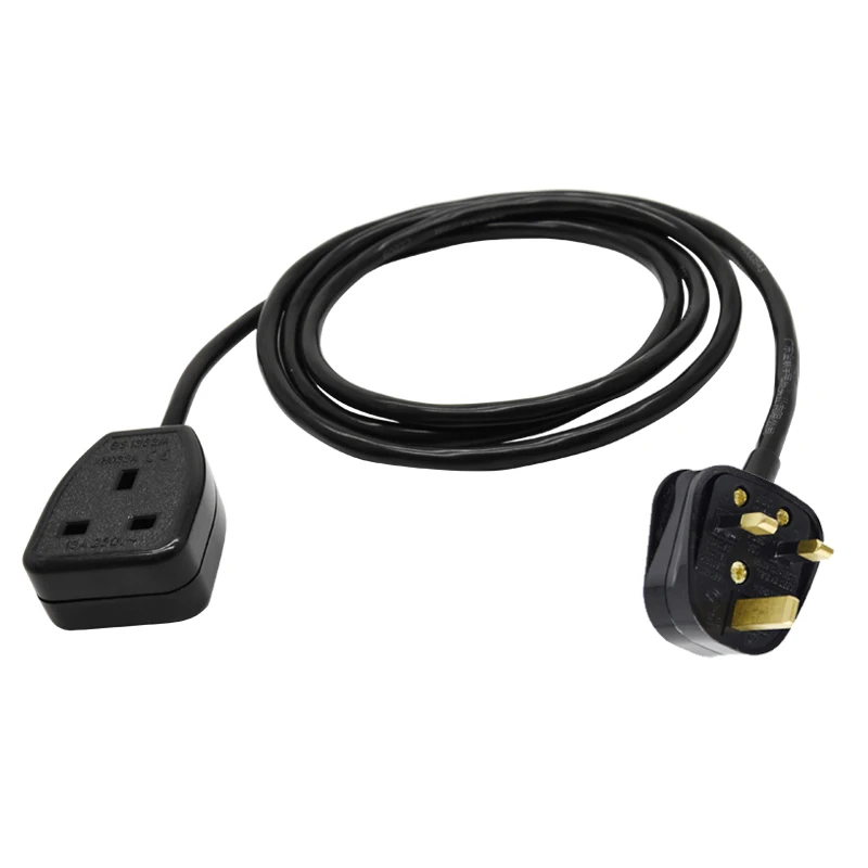 UK-Power-Extension-Cord-UK-3Pin-Male-Plug-to-UK-Female-Socket-Power ...