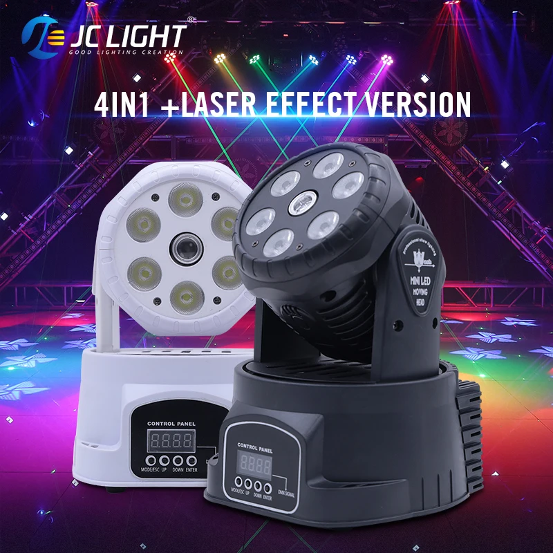 Mini-7pcs-Led-Moving-Head-Par-Light-Wash-And-Laser-10W-RGBW-Mini-Stage ...