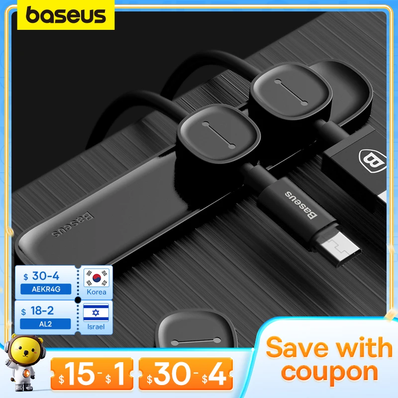 Baseus Cable Organizer Magnetic Cable Management Usb Cables Holder ...