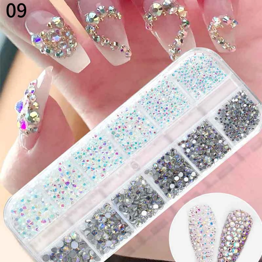 1440-Super-Sparkling-Diamond-Shining-Nail-Art-Rhinestone-Decoration ...