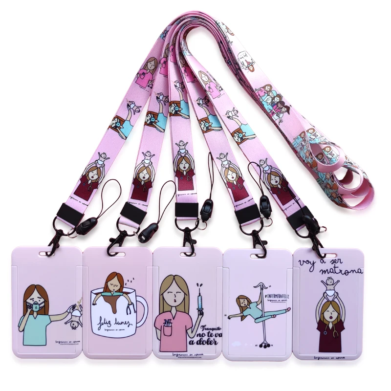 Doctor Nurse Lanyard ID Badge Holder Medical Midwife Card Holders Neck ...