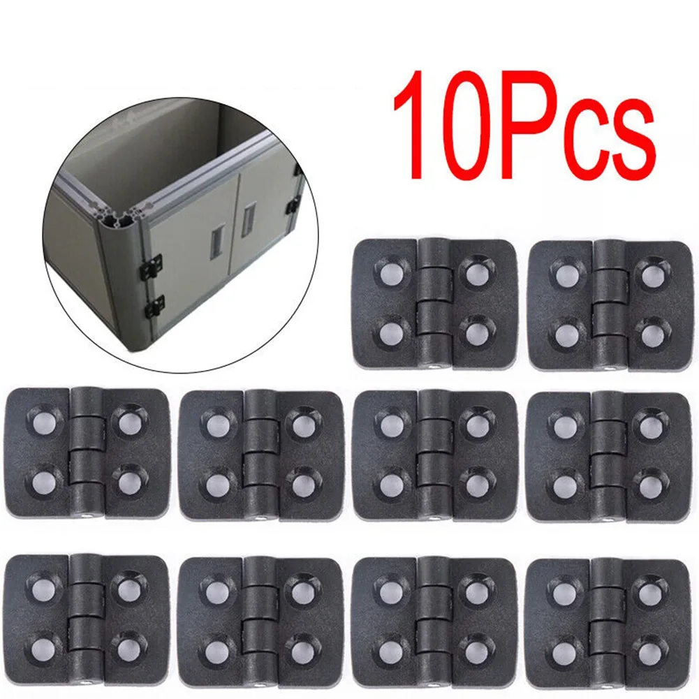 10PCS Small Hinges Mini Plastic Black Door Bearing Butt Cabinet Drawer ...