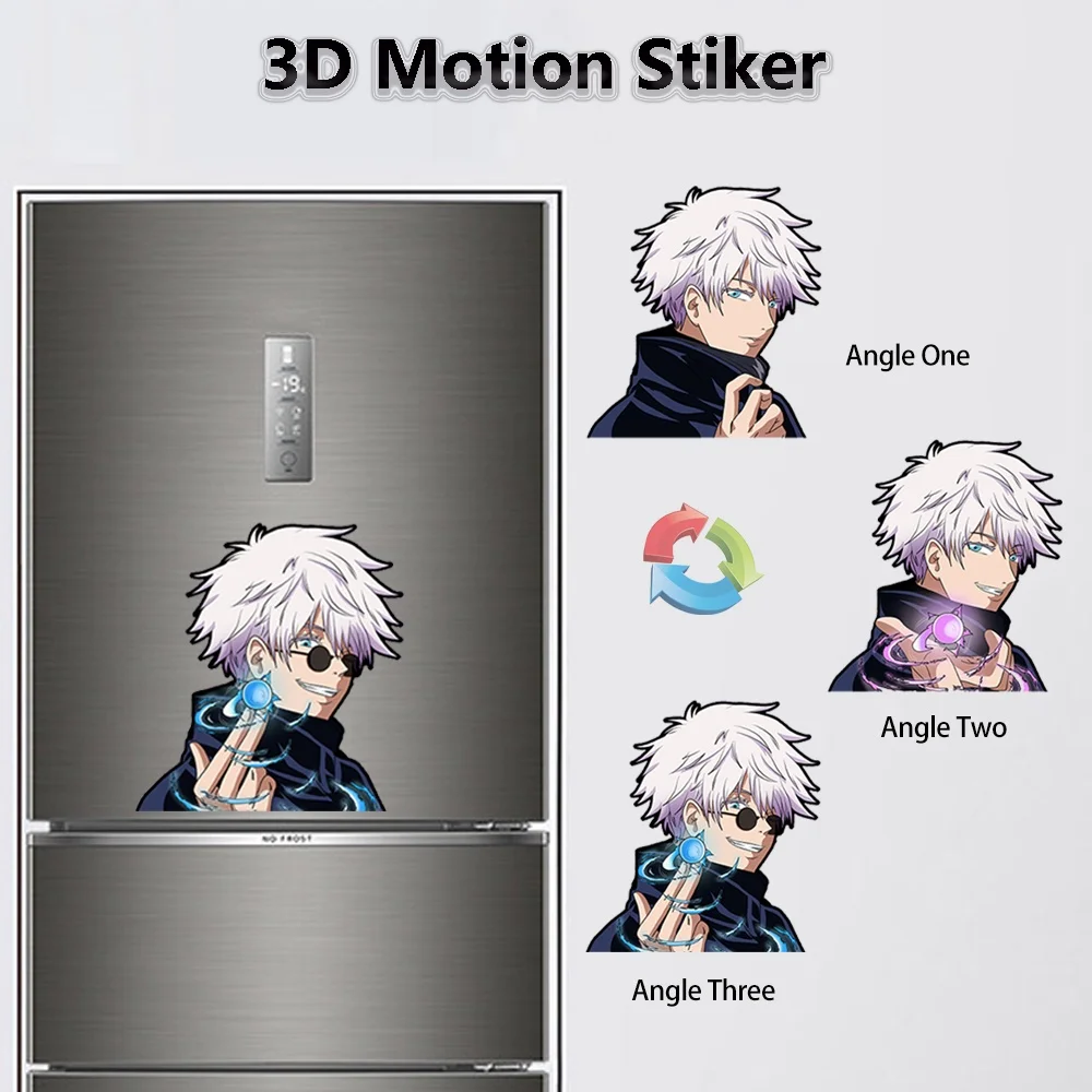 Motion Lenticular Sticker | 3d Motion Stickers Anime | Car Refrigerator ...