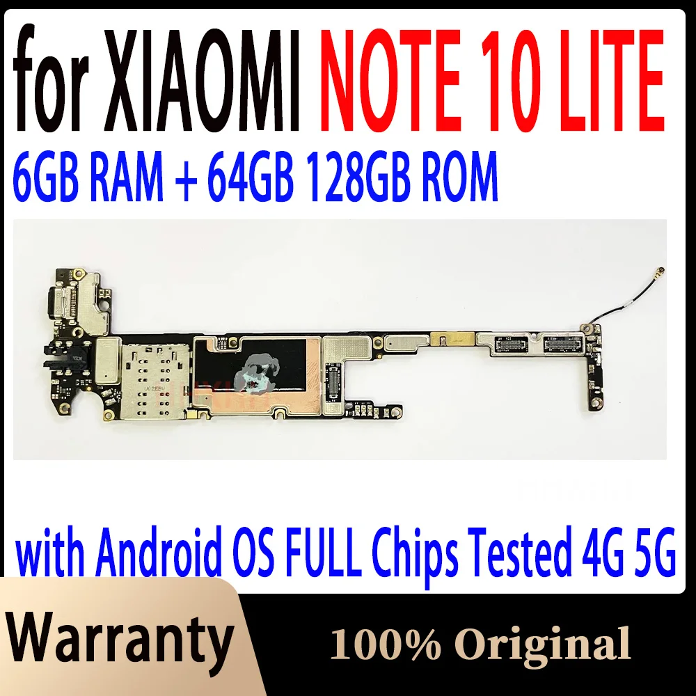 100% Original Working Mainboard Motherboard For Xiaomi Mi Note10Lite ...