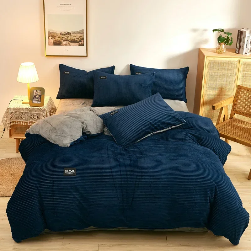 Winter-Magic-Velvet-Dark-Blue-Duvet-Cover-1pcs-Soft-Warm-Blanket-Covers ...