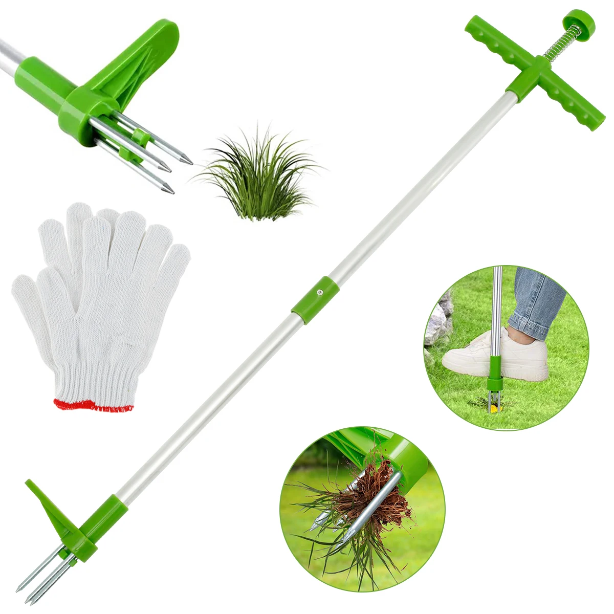 39inch Weed Puller Stand Up Handle Manual Weed Removal Tools Long Hand ...