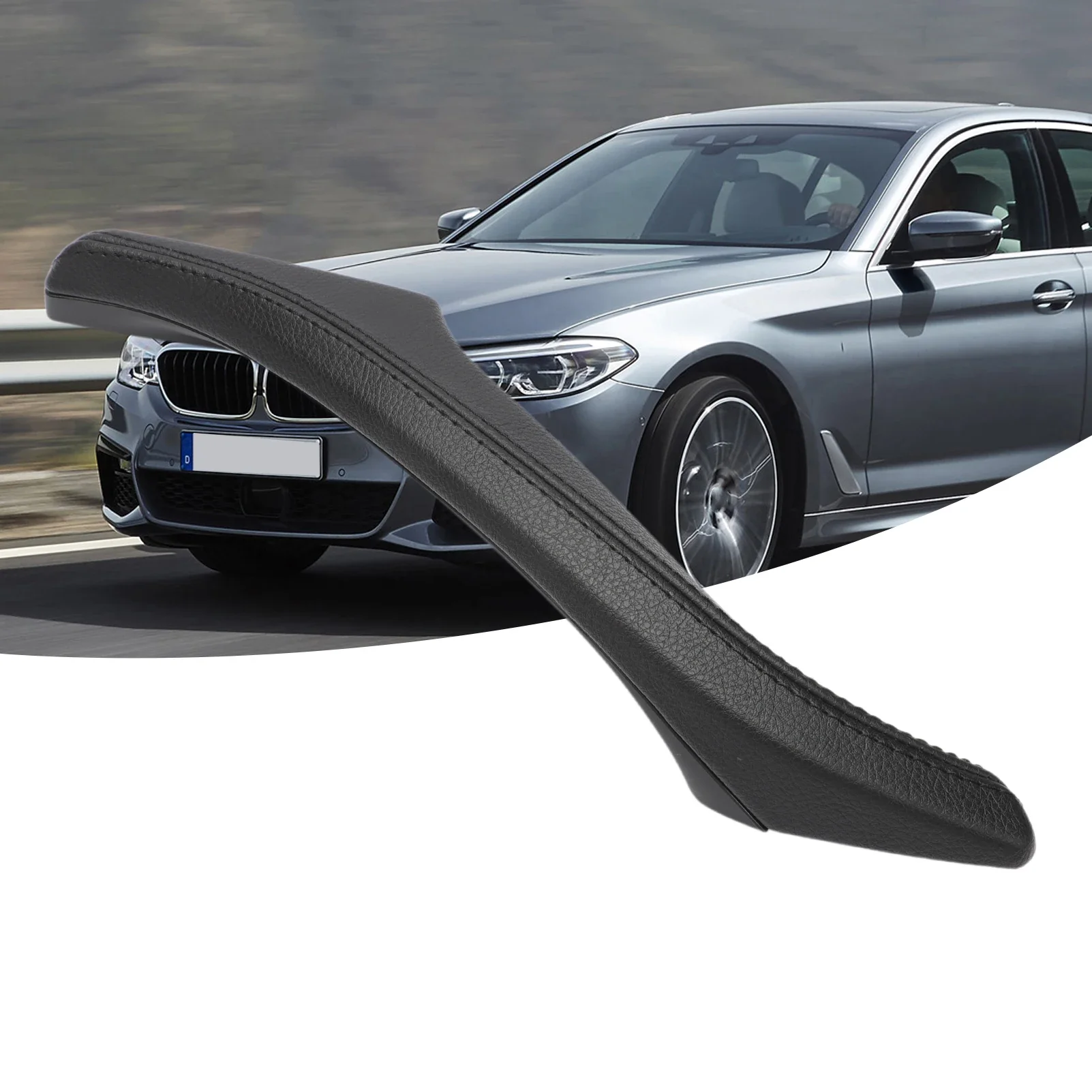 Black-Right-Side-Inner-Door-Leather-Panel-Handle-51417225852-For-BMW-5 ...
