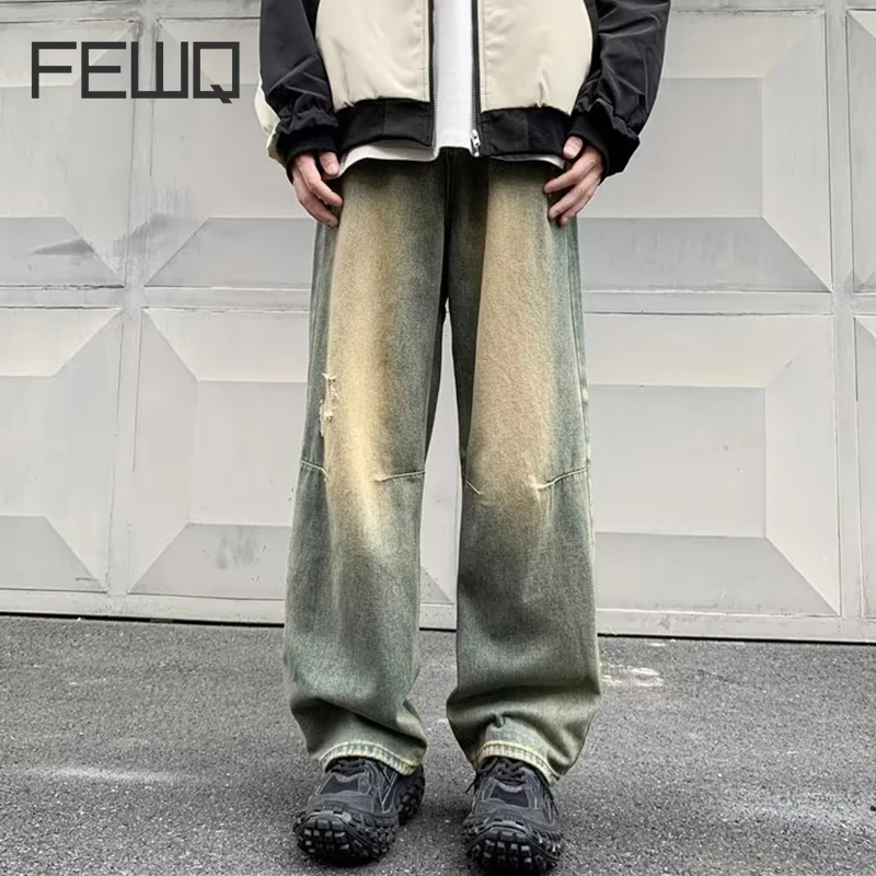 FEWQ-Men-s-Jeans-American-High-Street-Washed-Wide-Leg-Straight-Tube ...