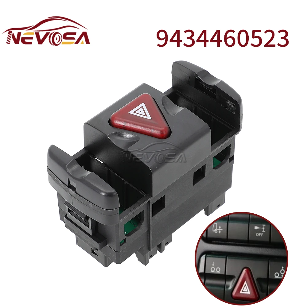 NEVOSA-9434460523-Hazard-Warning-Light-Switch-For-Mercedes-Benz-Actros ...