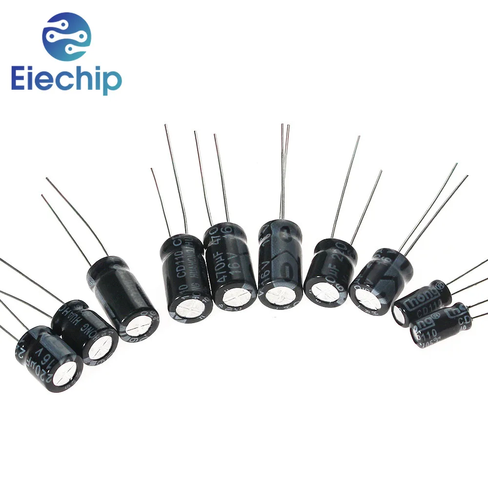 120pcs-16V-25V-50V-Aluminum-Electrolytic-Capacitor-Set-Pack-12-Values ...
