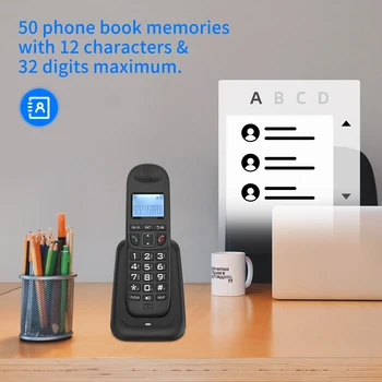 Expandable Cordless Phone System with 3 Lines Display Caller ID Hands ...