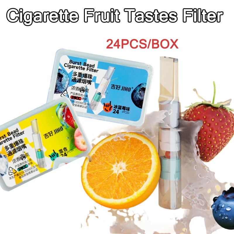 24PCS-New-Disposable-Healthy-Cigarette-Fruit-Tastes-Filter-For-8mm-6mm ...