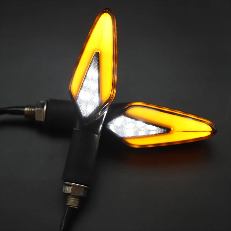 White Red Blue Motorcycle LED Turn Signal 12V Universal Flashing Light ...