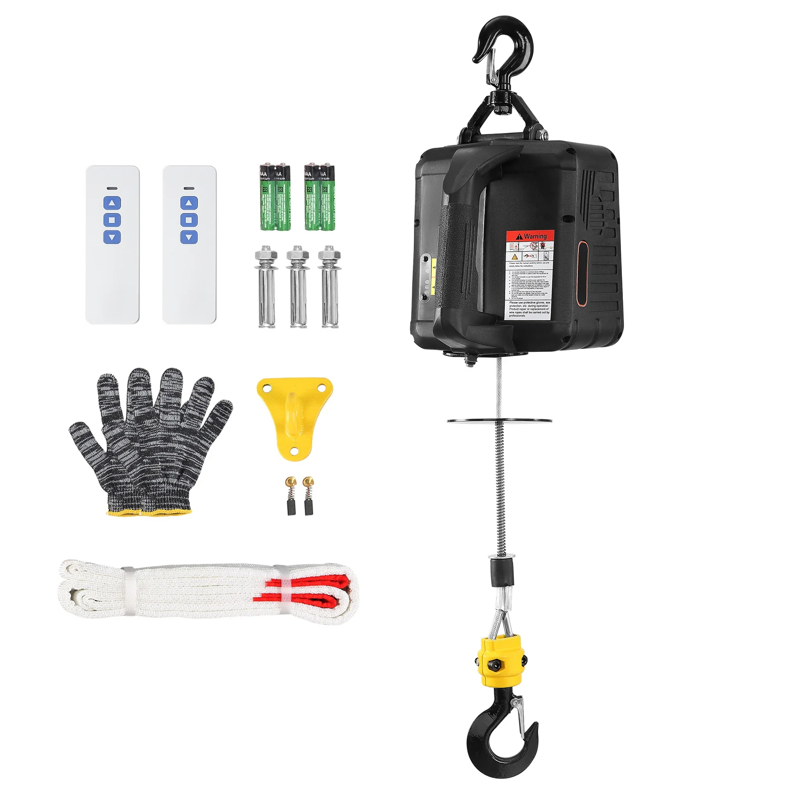 VEVOR-1100lbs-1500W-Electric-Hoist-Winch-2-in-1-Portable-Power-Winch ...