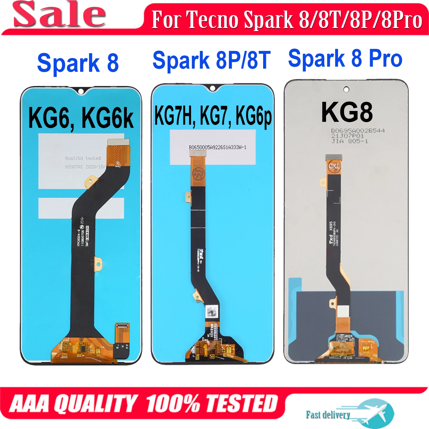 Original-For-Tecno-Spark-8T-8P-KG6p-KG7H-KG7-LCD-Display-Touch-Screen ...