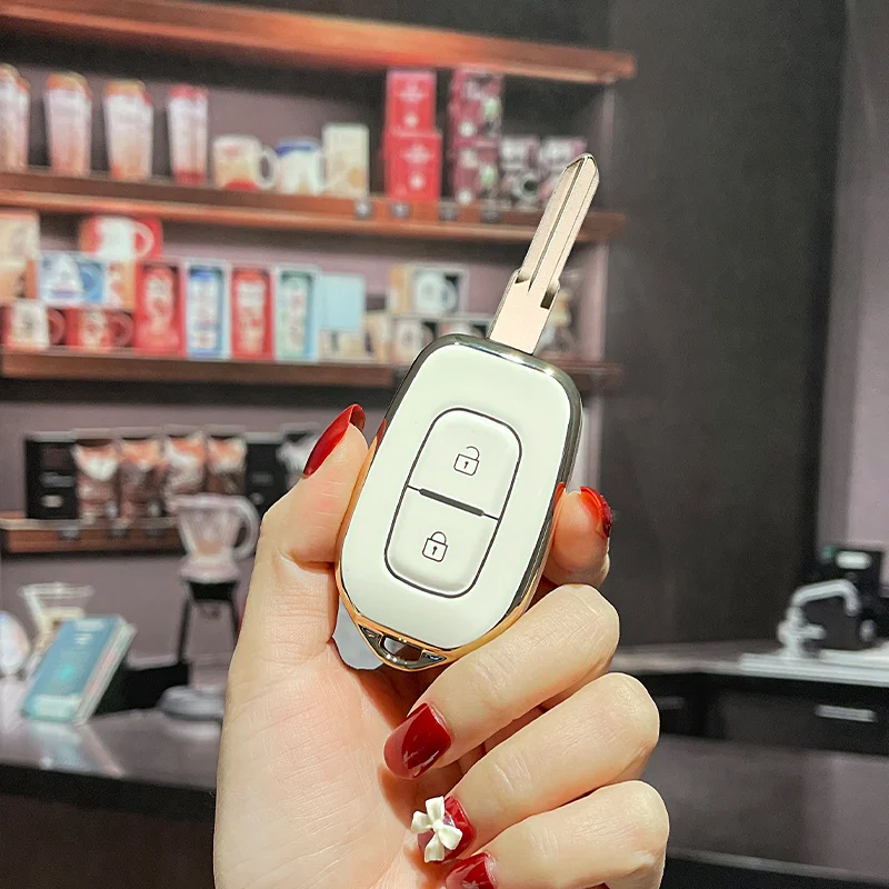 TPU Smart Car Key Case Cover Shell for Renault Duster 2018 2017 2016 ...
