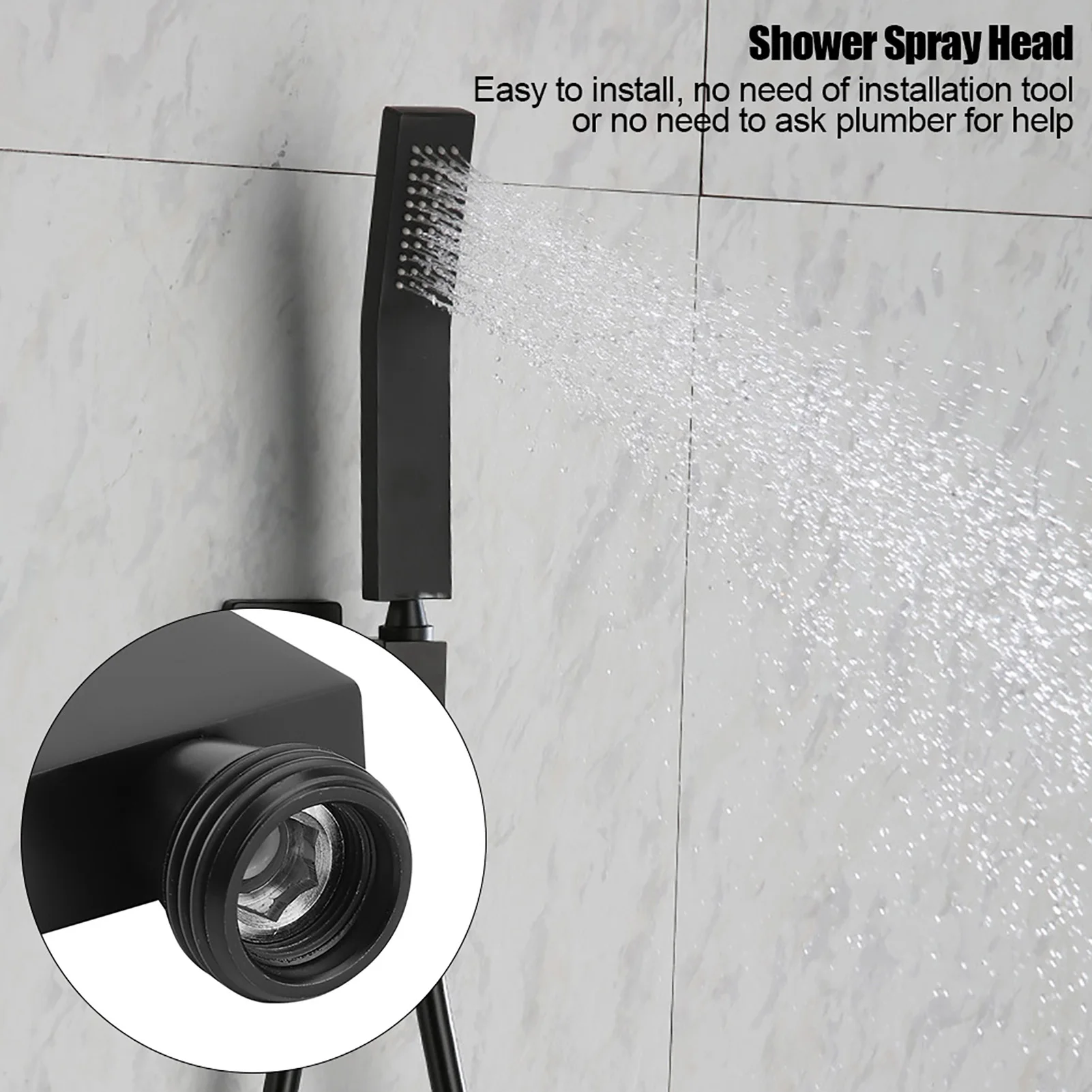 Handheld-Shower-Head-Matte-Black-Brass-Chromeplated-Handheld-Shower ...