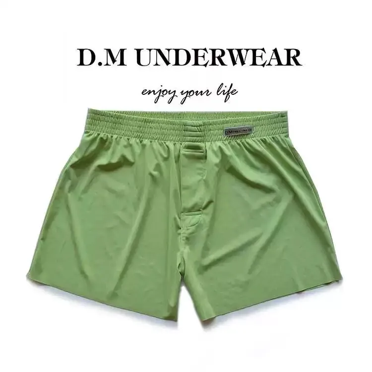D-M-Men-s-Low-Waist-Boxers-Flat-Corner-Pants-Solid-Color-Solid-Color ...