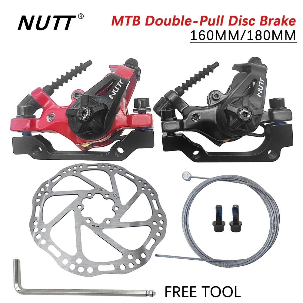 NUTT-MTB-Mountain-Bicycle-Discs-Brake-Red-Color-Brakes-Line-Caliper ...