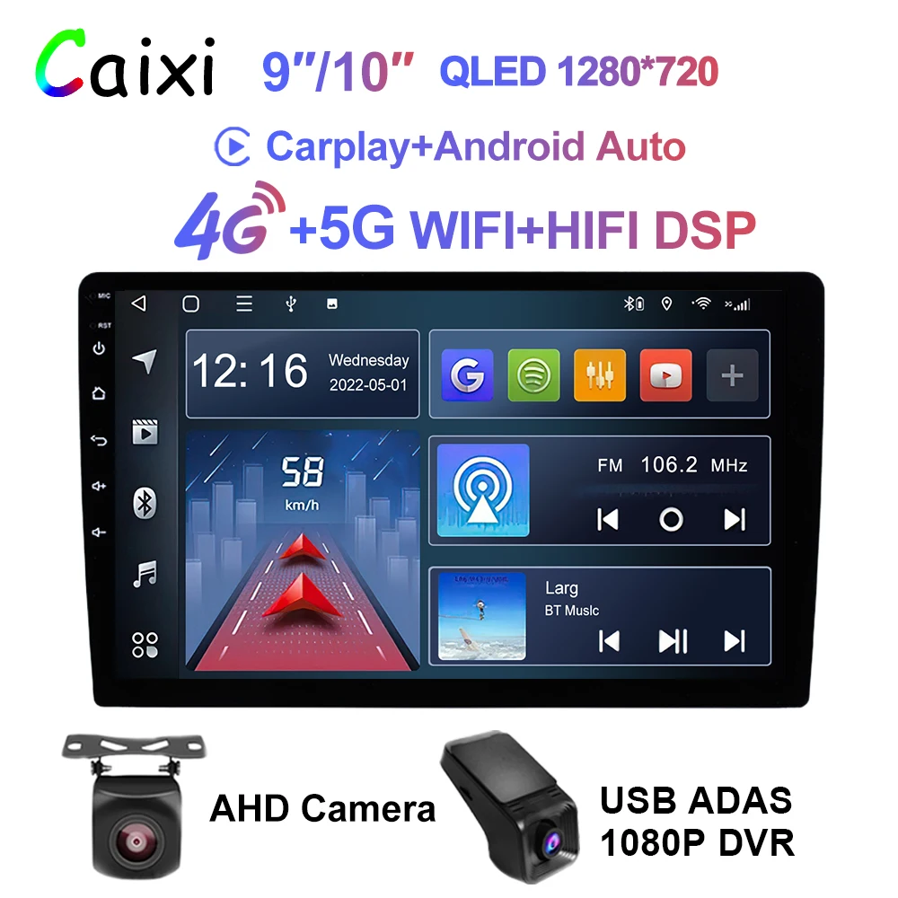 CAIXI reproductor Multimedia de vídeo y Radio para coche, autorradio 2 ...