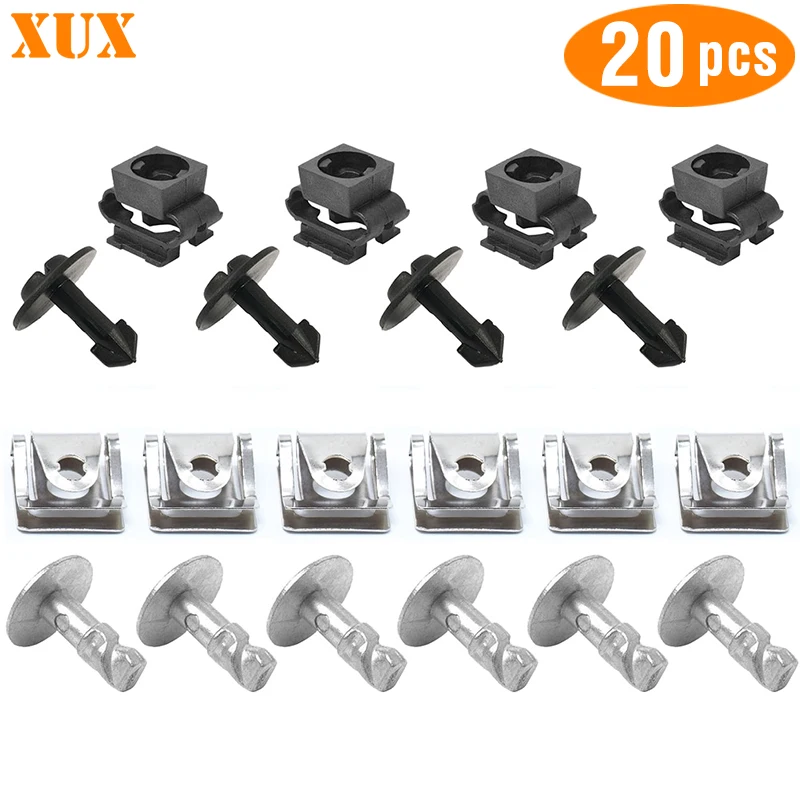 20pcs Undertray Engine Under Gearbox Cover Clips Fixing Shield Trim ...