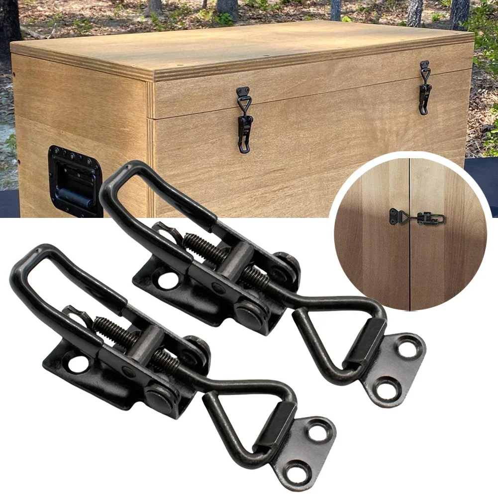 GH-4002-Adjustable-Toggle-Clamp-Black-Steel-Hasp-Catch-Clip-Quick ...