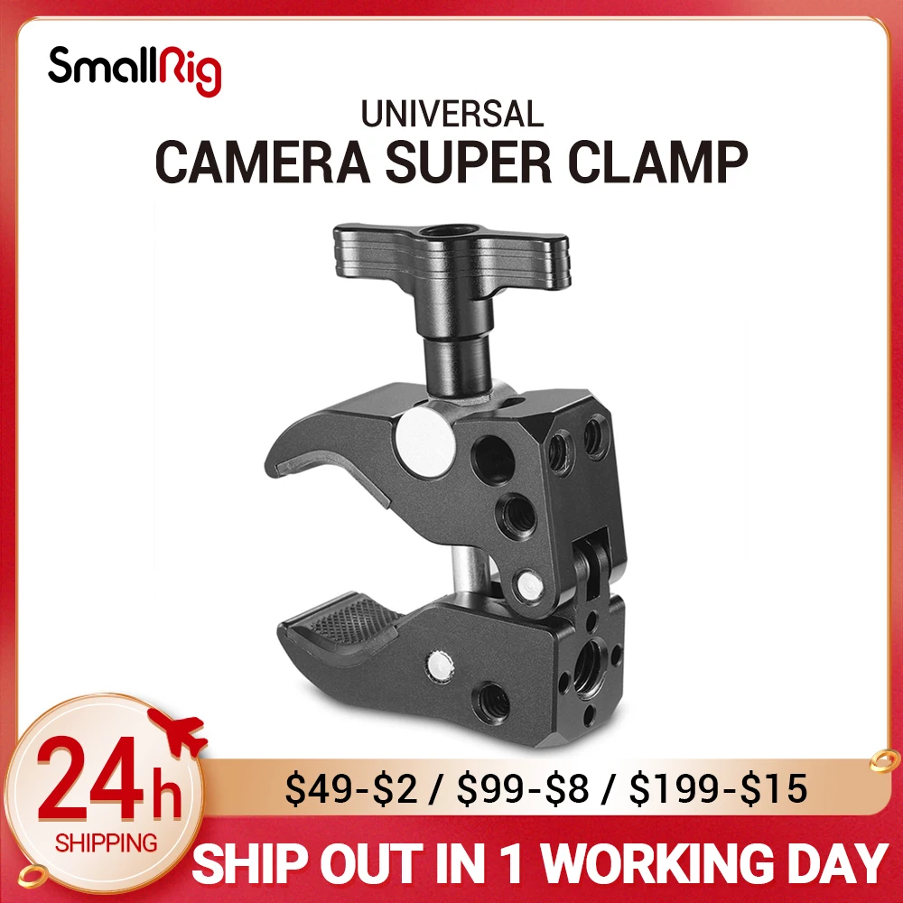 SmallRig Camera Clip Quick Release Camera Rig Super Clamp W/ 1/4 Thread ...