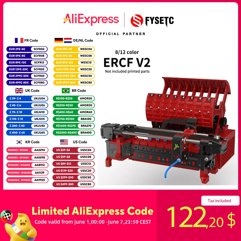 FYSETC-Kit-de-impresi-n-multicolor-Voron-ERCF-V2-8-12-equipo-oficial ...