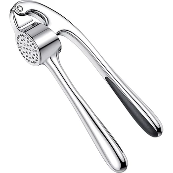 LMETJMA Premium Garlic Press Stainless Steel Garlic Mincer Garlic ...