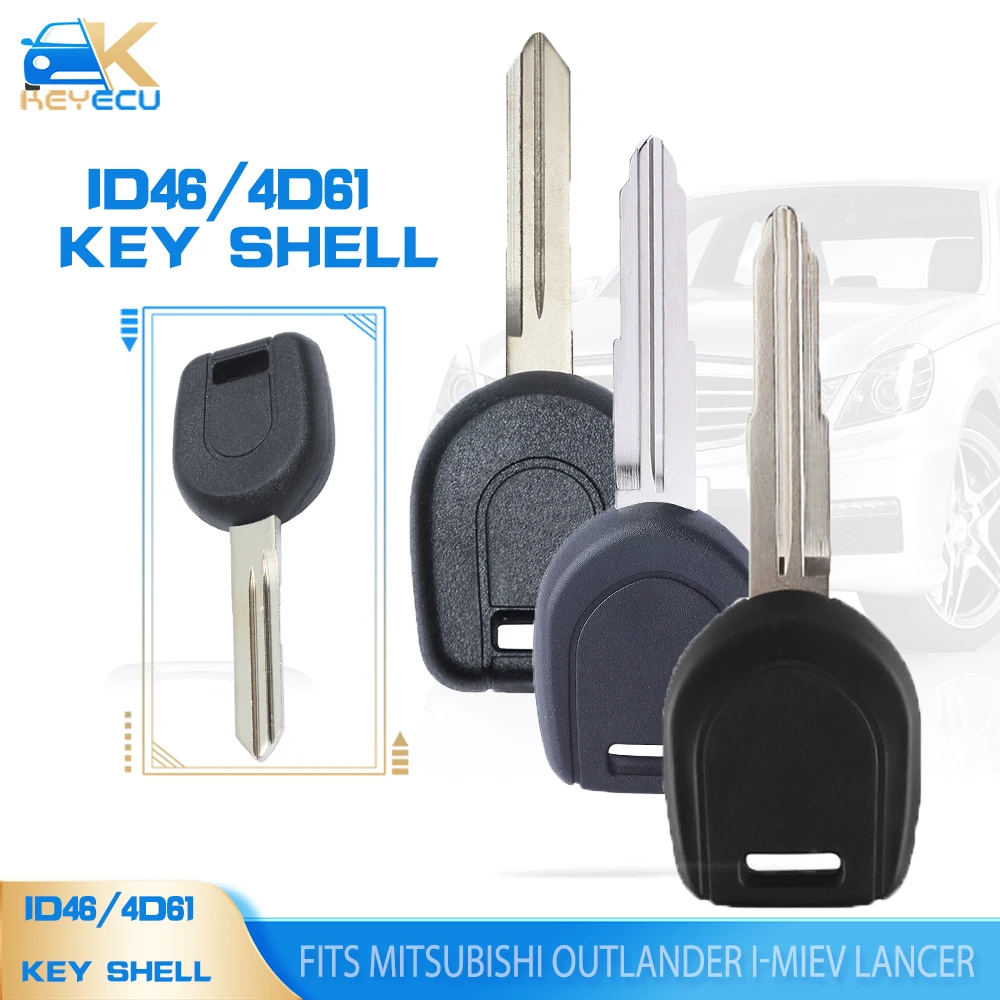 KEYECU-Transponder-Car-Key-Shell-Case-Chip-Key-ID46-4D61-for-Mitsubishi ...