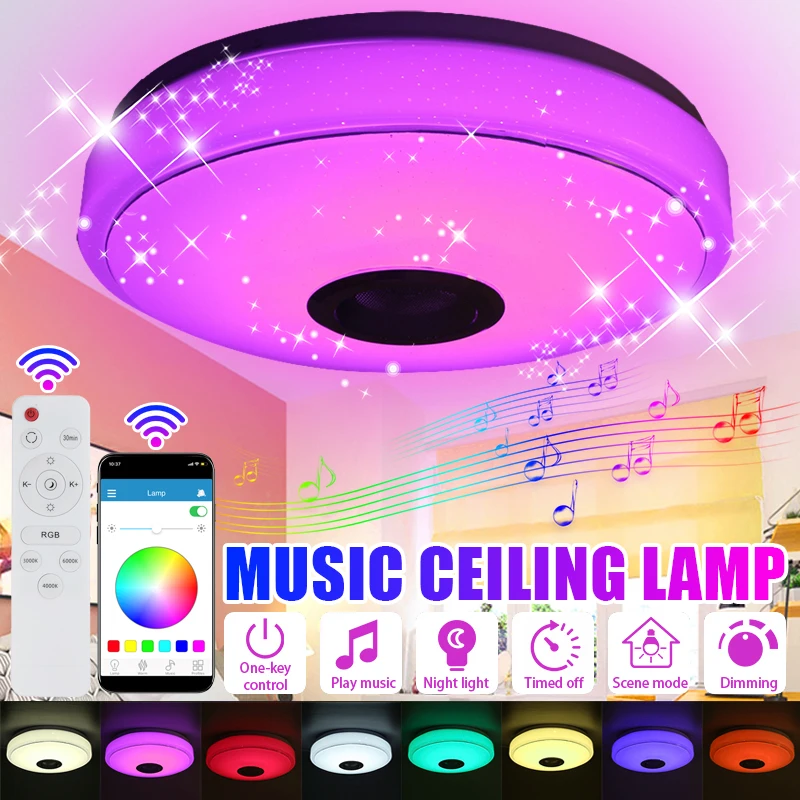 Ceiling Lights Living Room Rgb | Ceiling Lamp Living Room Smart - 200w ...