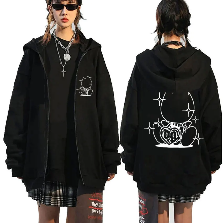 Swedish-Rapper-Bladee-Drain-Gang-Cat-Zipper-Hoodie-Men-Casual ...